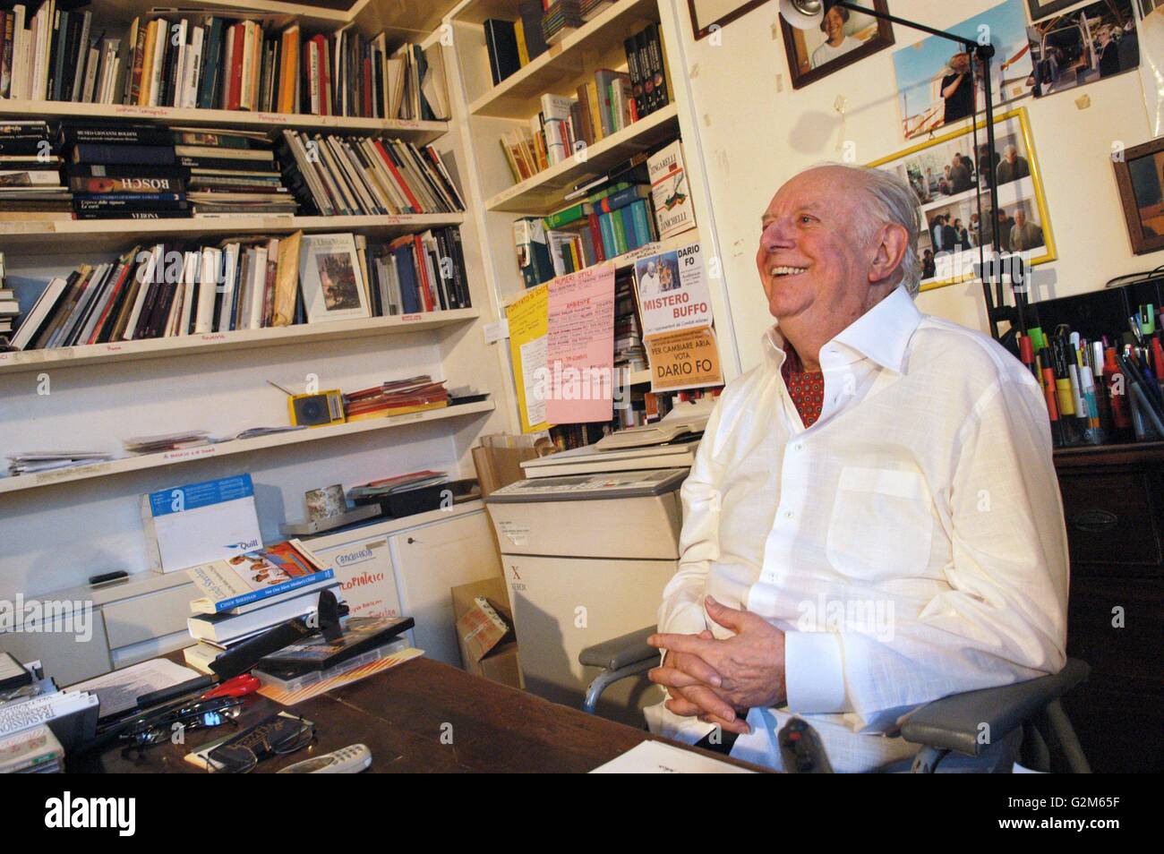 Dario Fo, Italian playwright, actor and author, prize Nobel for the ...