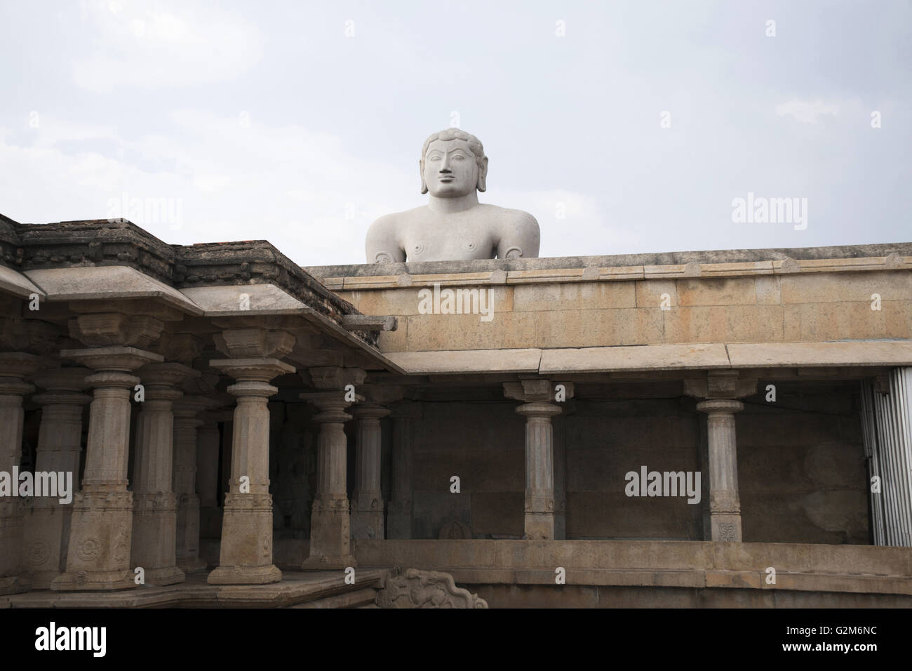 A gigiantic monolithic statue of Bahubali, also known as Gomateshwara ...
