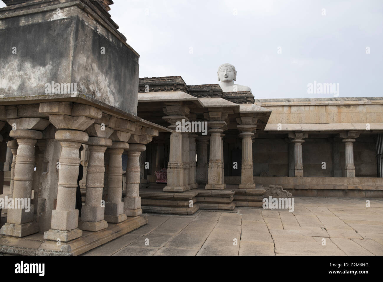A gigiantic monolithic statue of Bahubali, also known as Gomateshwara ...