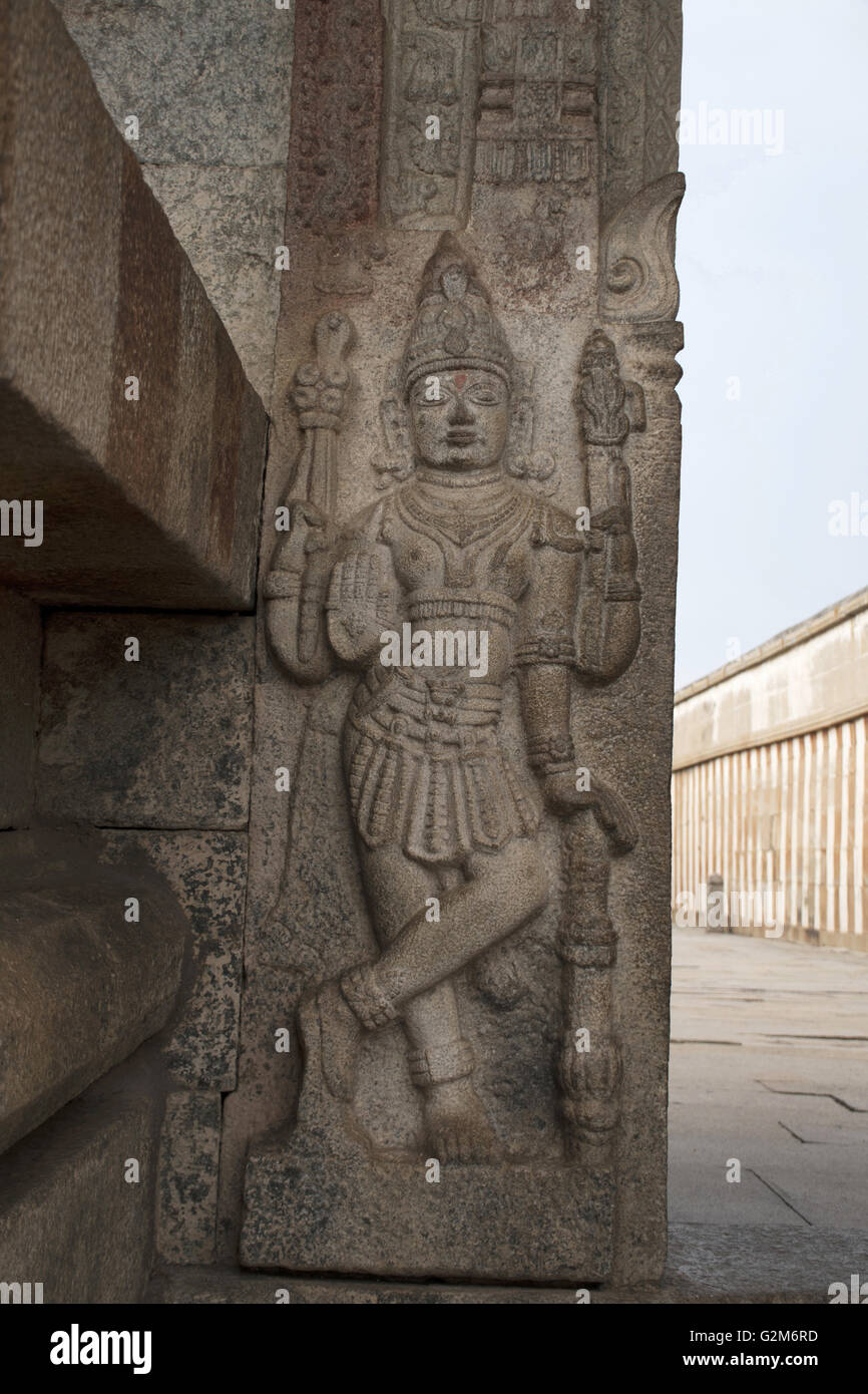 Dvarapala on the left at the entrance gate to the Gomateshwara temple ...
