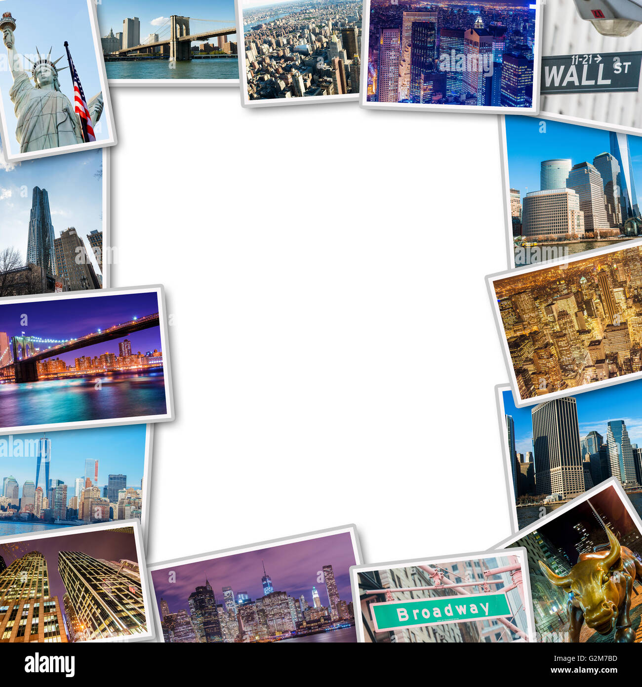Set of New York photos arranged in frame Stock Photo - Alamy