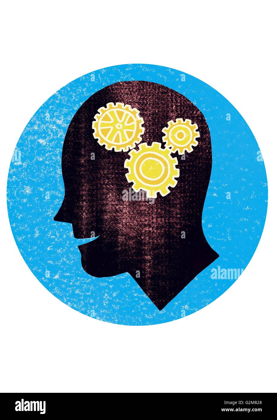 Gears in head hi-res stock photography and images - Alamy