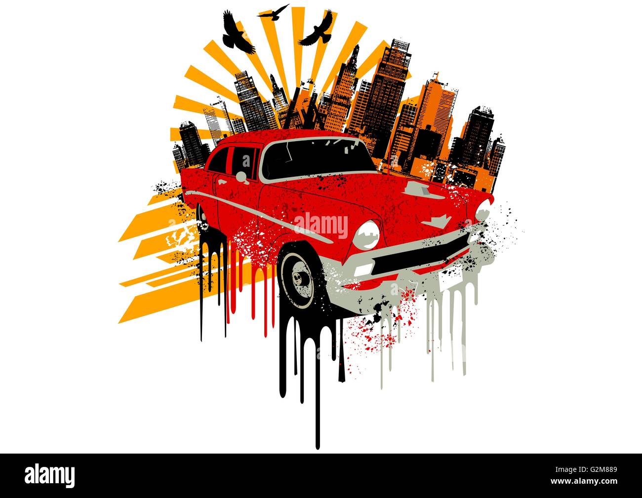 City skyline illustration and stock hi-res stock photography and images ...