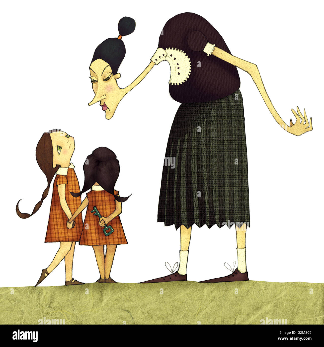 Woman scolding kids hi-res stock photography and images - Alamy