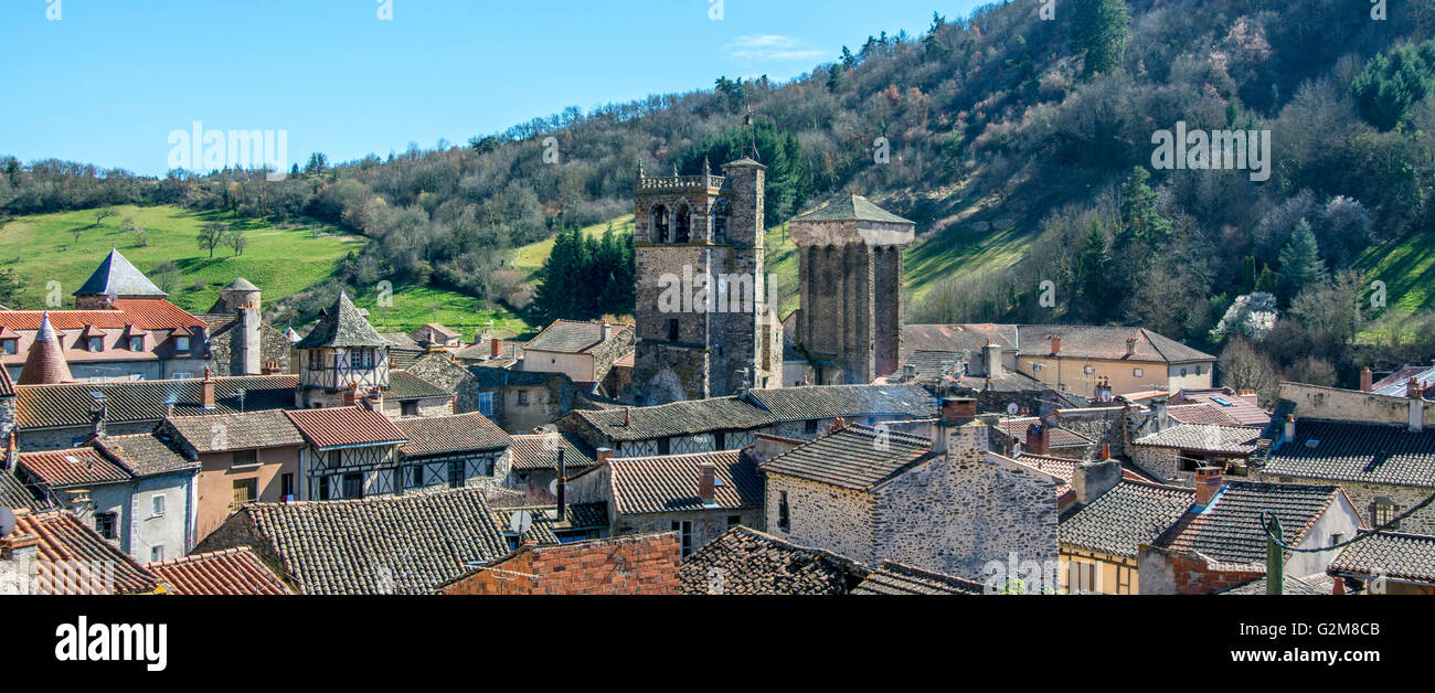 Village of Blesle, labeled the Most Beautiful Villages of France, Haute ...