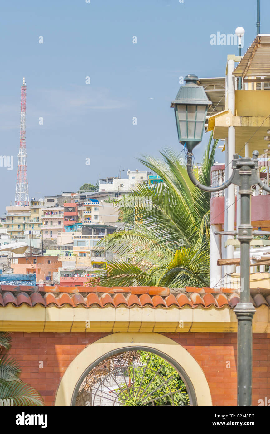 GUAYAQUIL, ECUADOR, OCTOBER - 2015 - Houses at Cerro Santa Ana, a ...