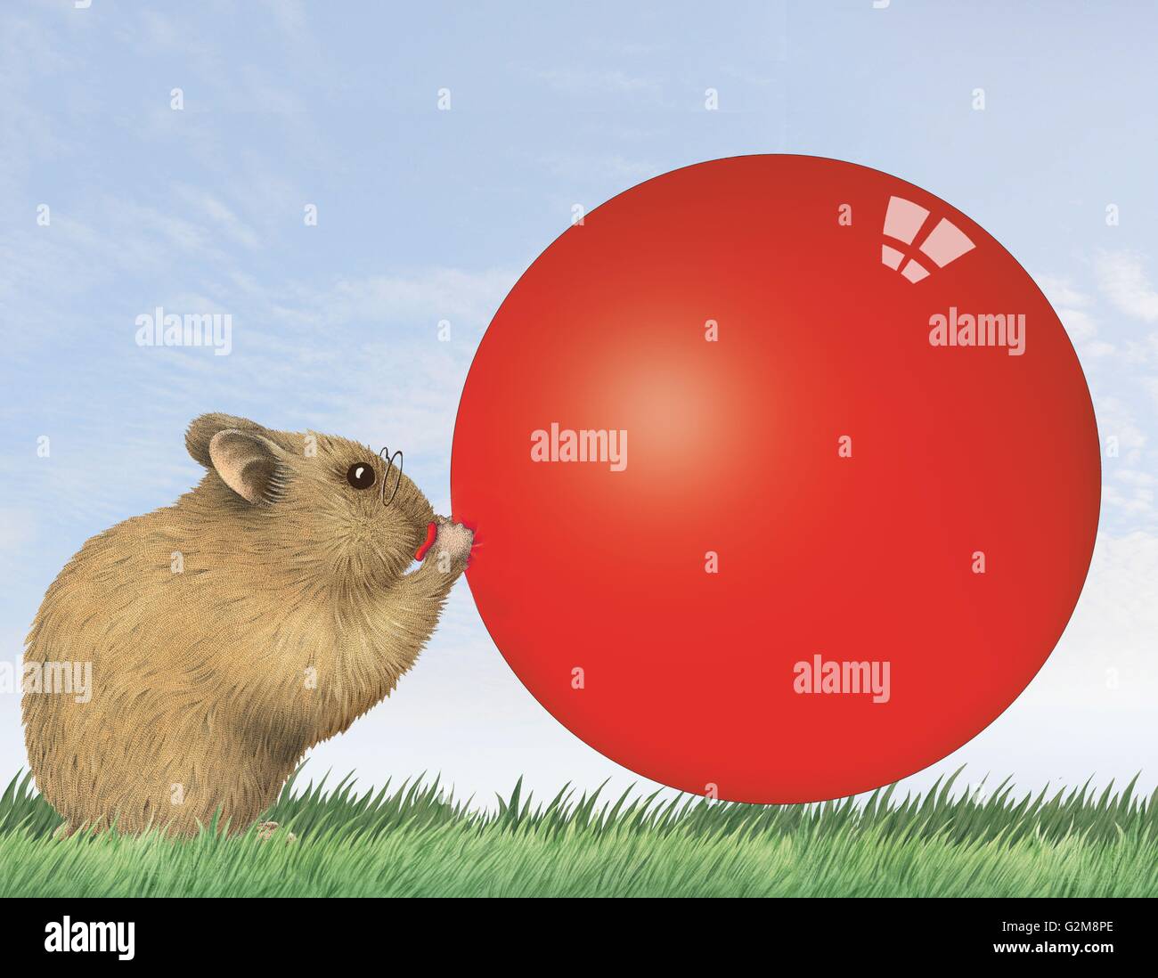 Balloon blowing animal hi-res stock photography and images - Alamy