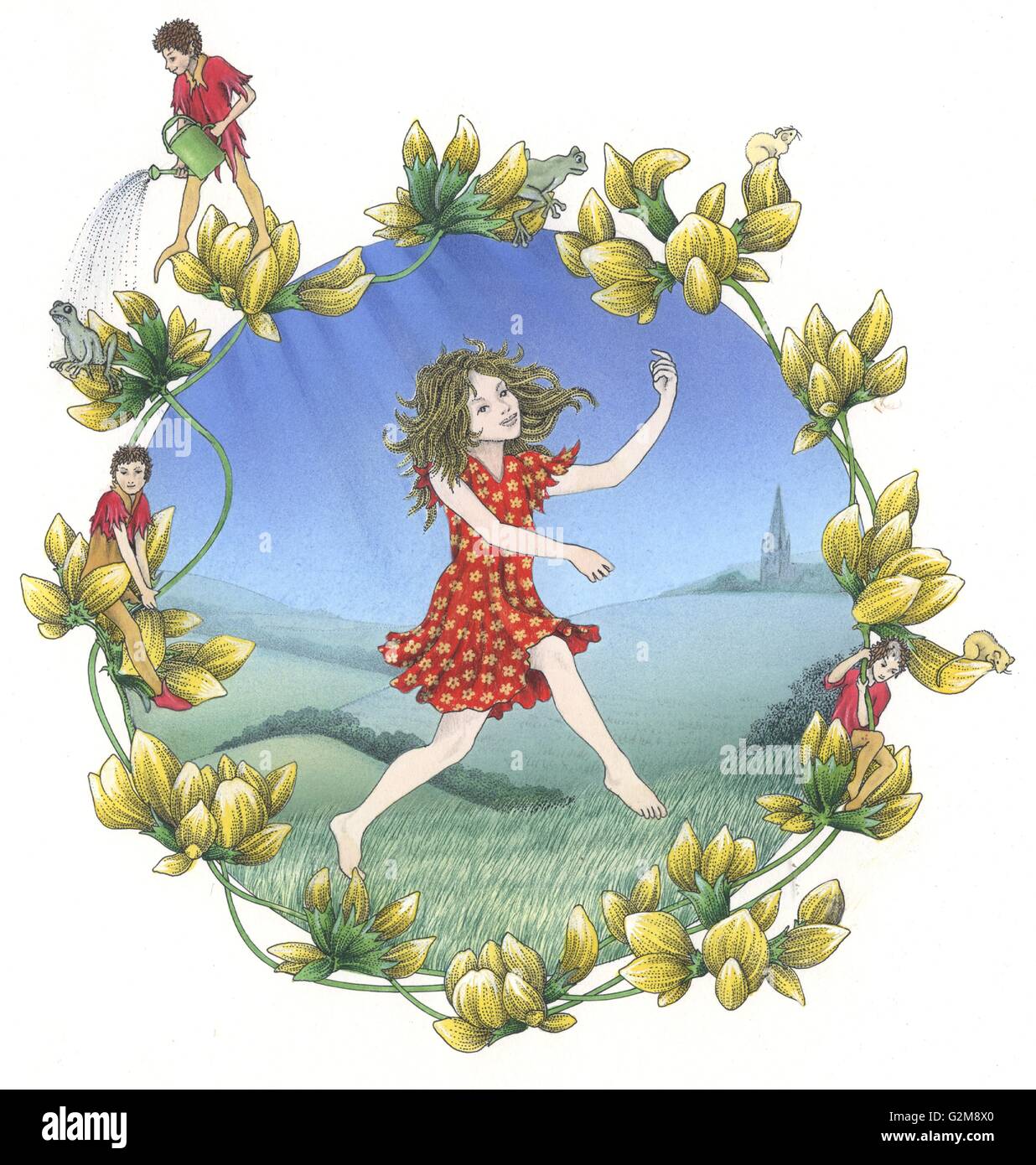 Girl and fairies hi-res stock photography and images - Alamy