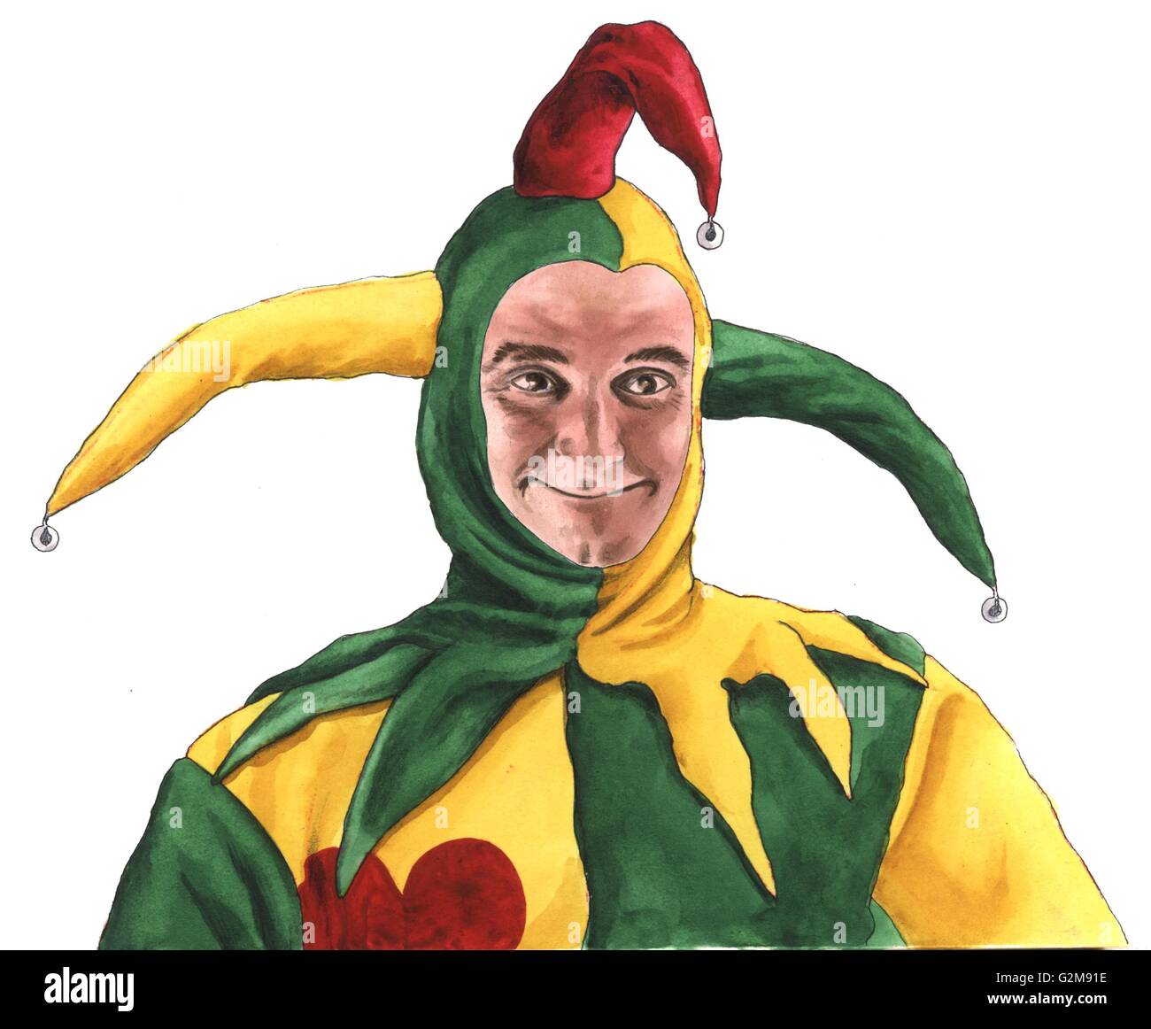 Portrait of jester Stock Photo - Alamy