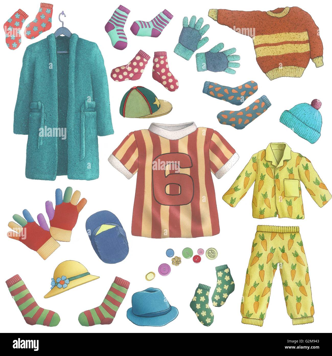 Clothes on white background Stock Photo - Alamy