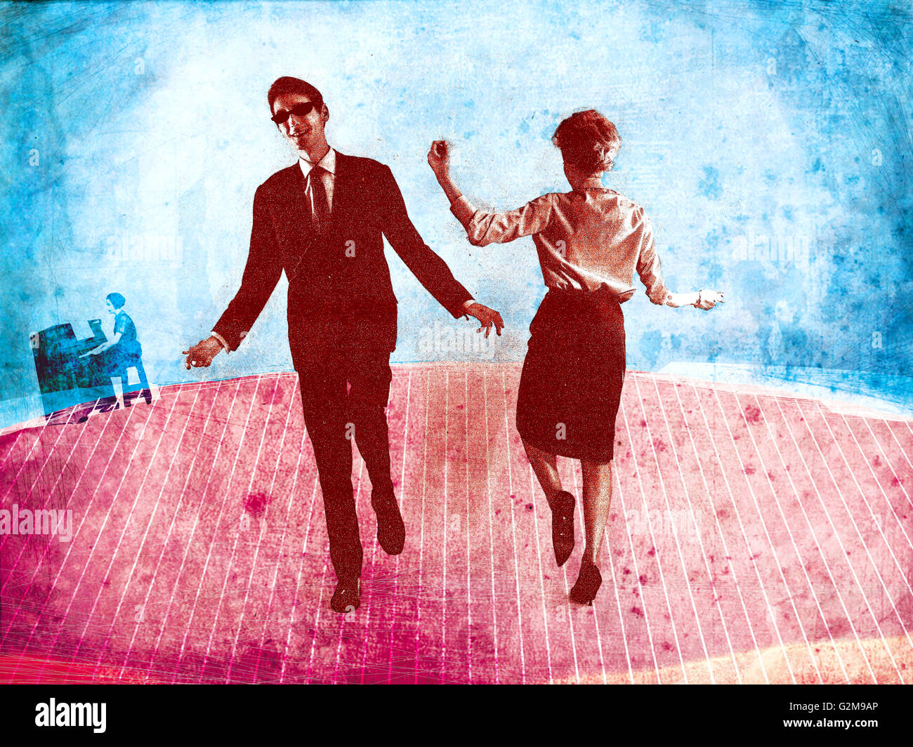 Well dressed couples dancing outside hi-res stock photography and ...