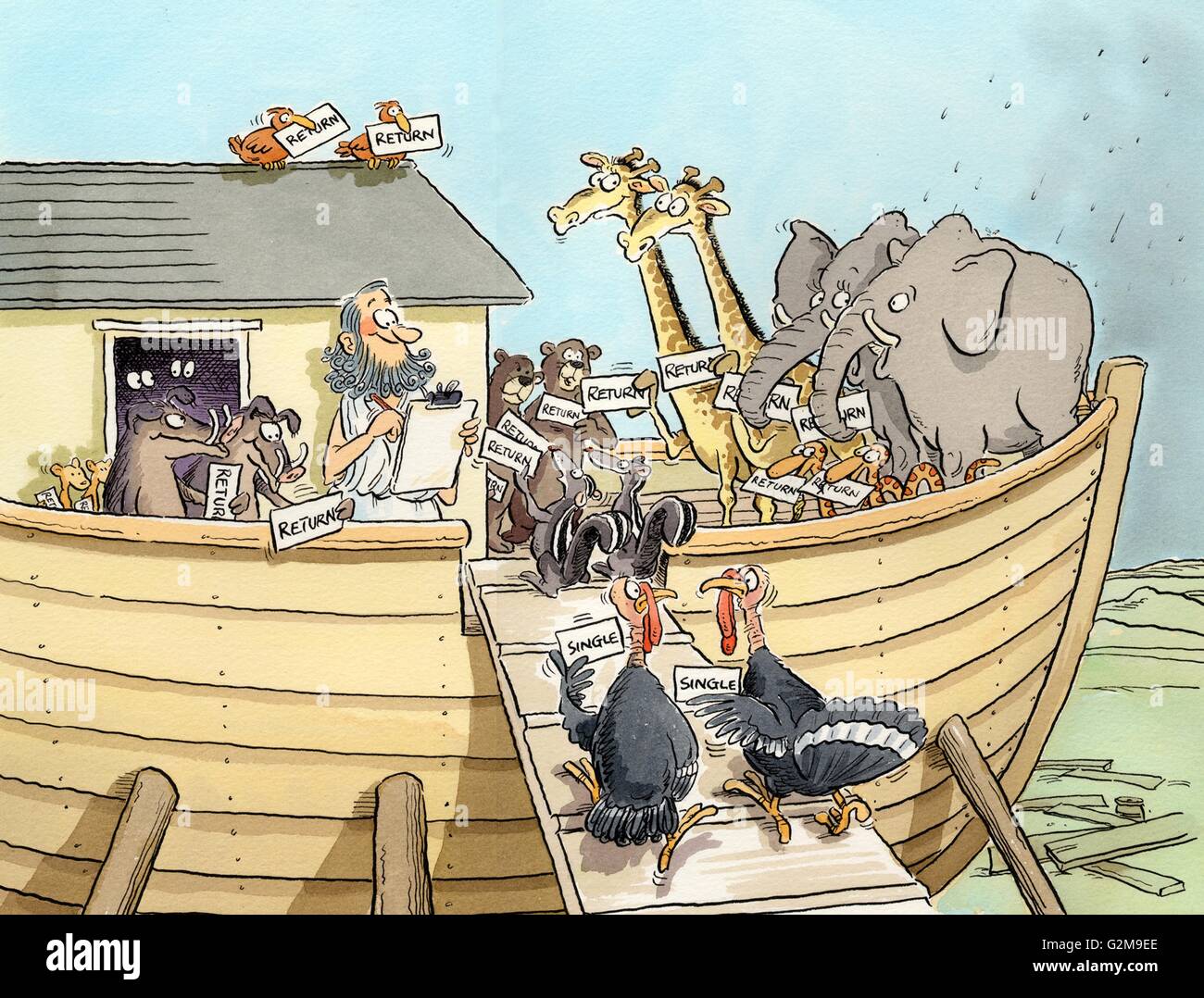 Noah and animals hi-res stock photography and images - Alamy