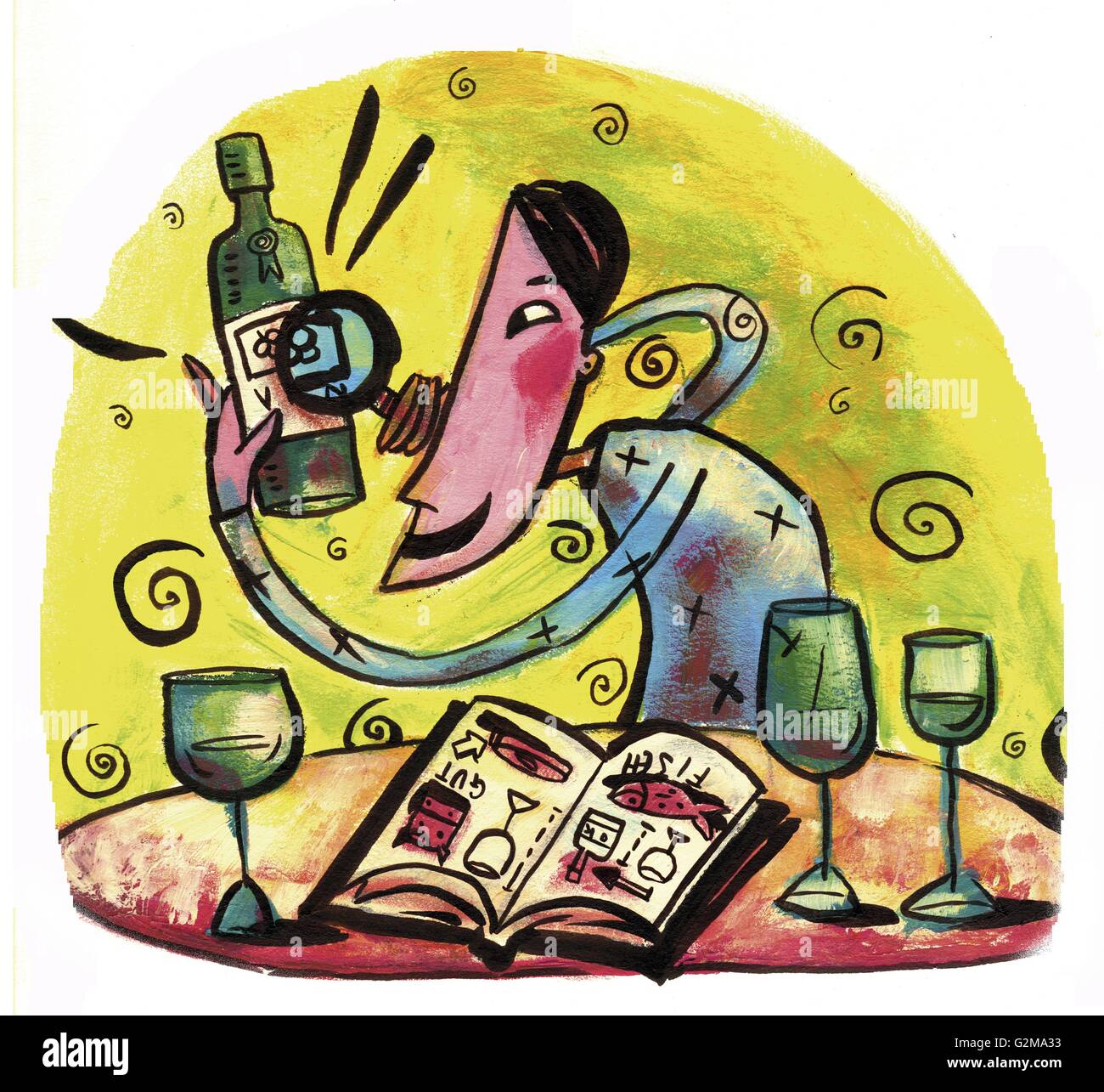 Man tasting wine Stock Photo - Alamy