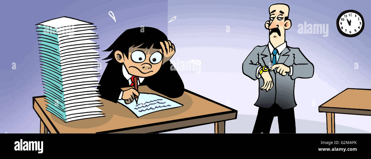 Cartoon worried boy hi-res stock photography and images - Alamy