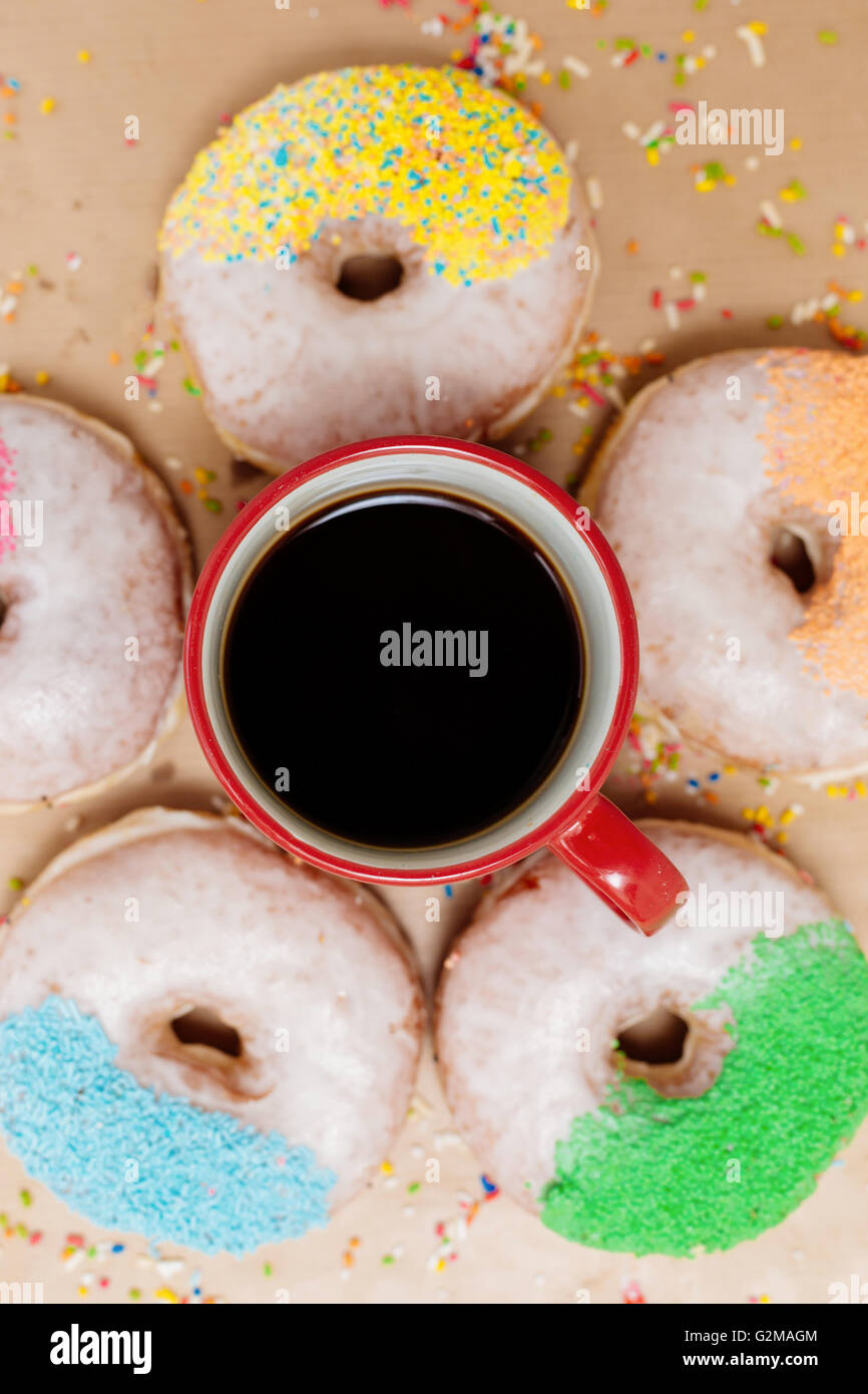 donuts and Coffee cup Stock Photo - Alamy