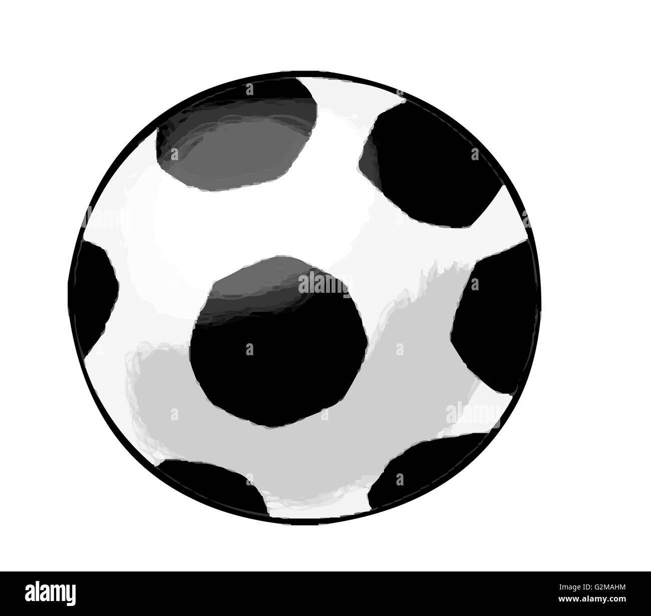 Cartoon Soccer Ball Black and White Stock Photos & Images - Alamy