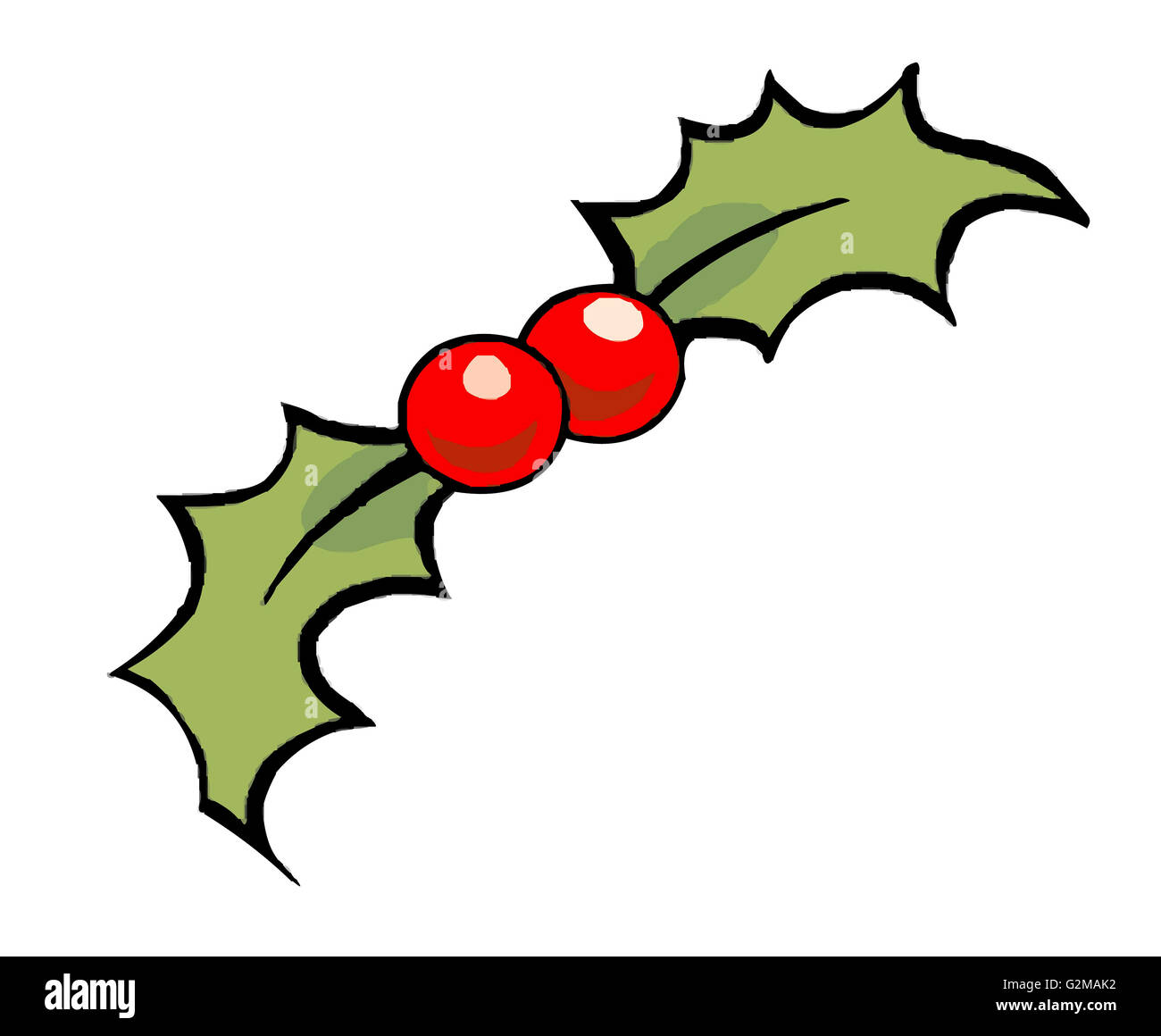 Holly leaf clip art Cut Out Stock Images & Pictures - Alamy