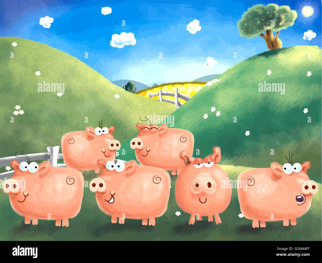 Animal farm cartoon pigs hi-res stock photography and images - Alamy
