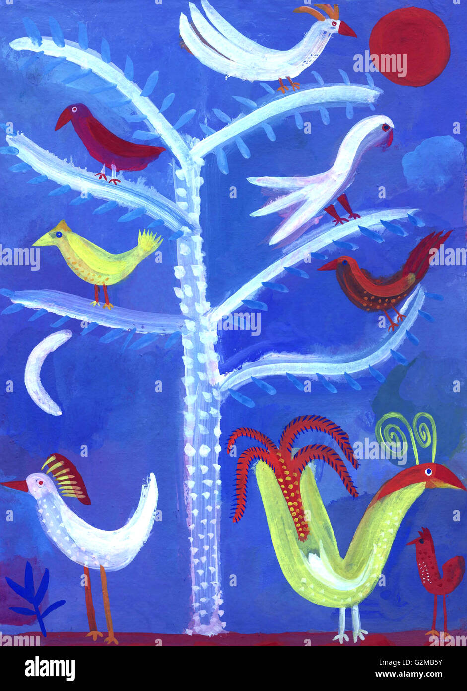 Tree bird sun hi-res stock photography and images - Alamy