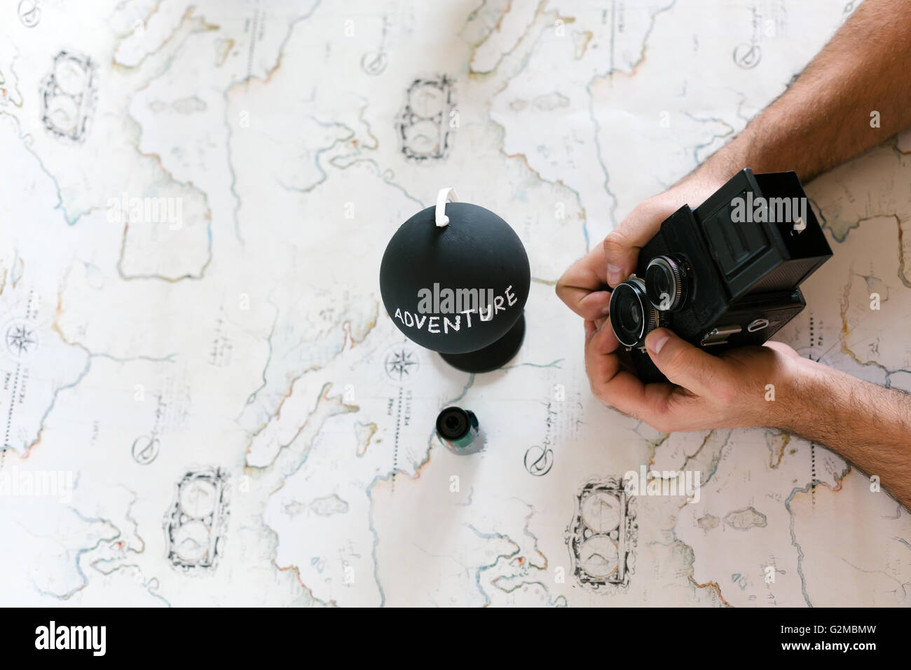 changing film in a camera Stock Photo - Alamy