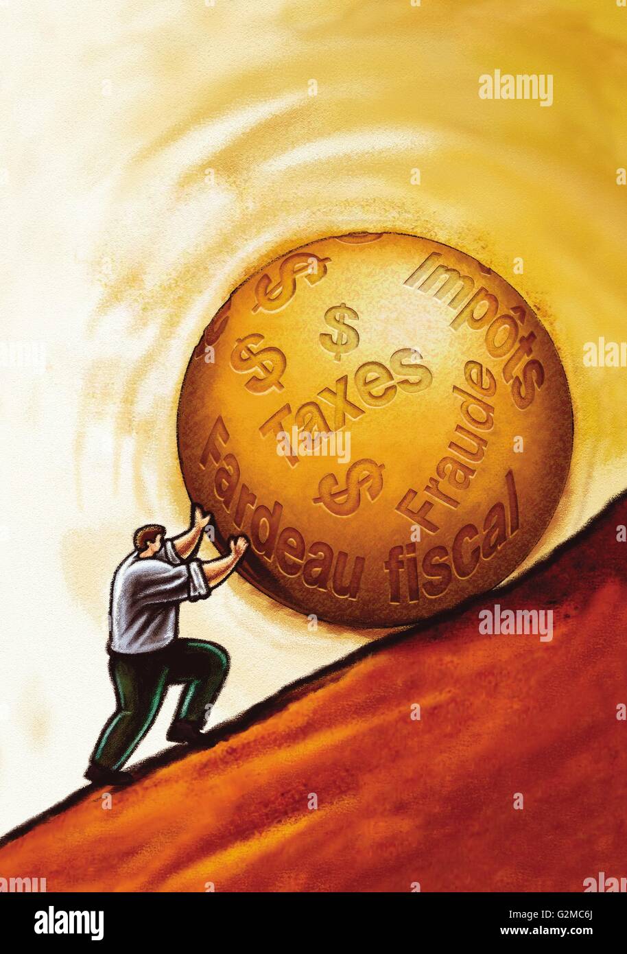 Pushing ball uphill hi-res stock photography and images - Alamy