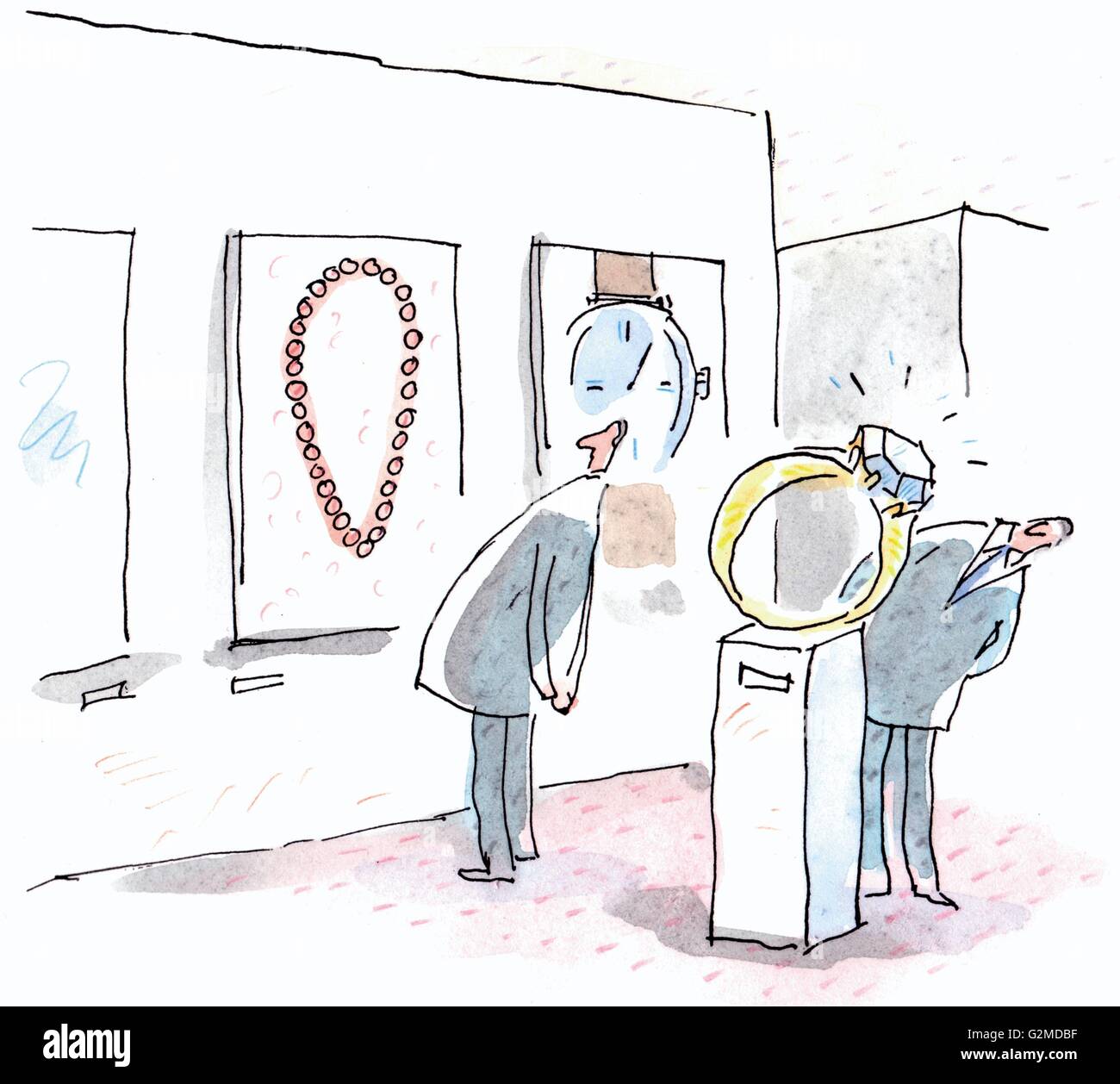 Two men at museum Stock Photo - Alamy