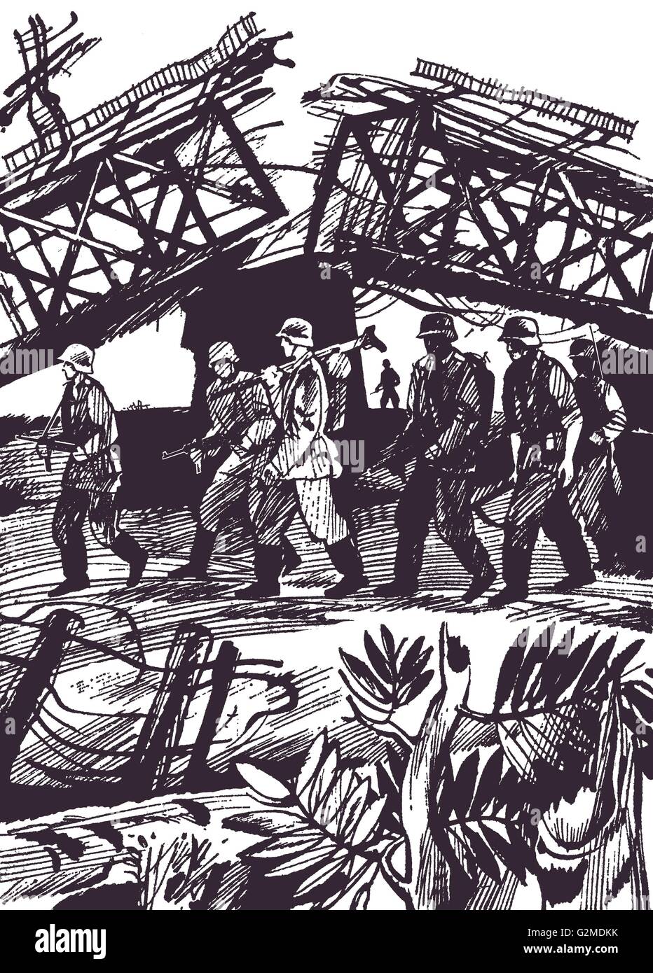 Soviet Soldiers Bridge Stock Photos & Soviet Soldiers Bridge Stock ...