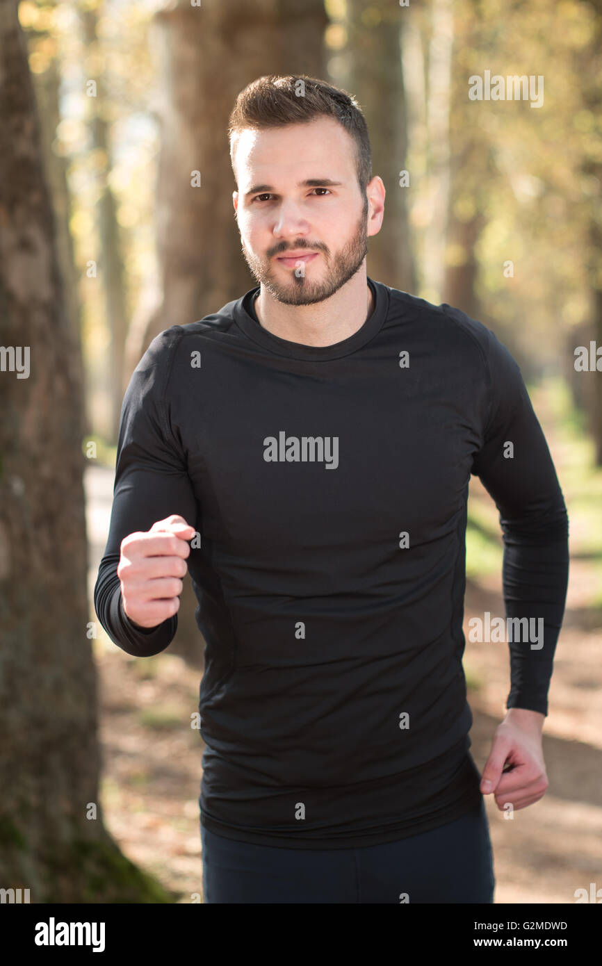 Running - male runner Stock Photo - Alamy