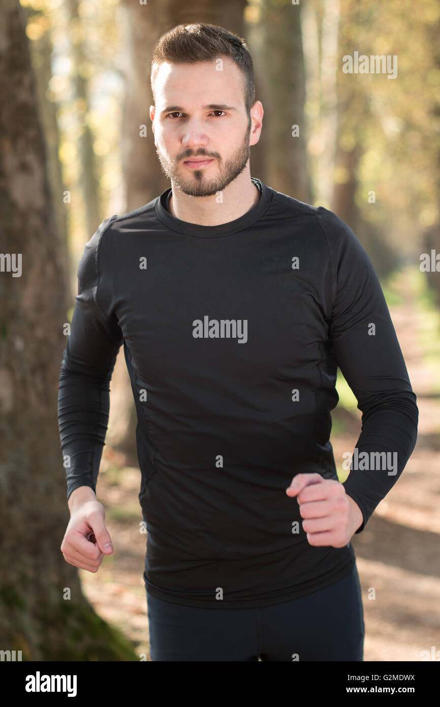 Running - male runner Stock Photo - Alamy