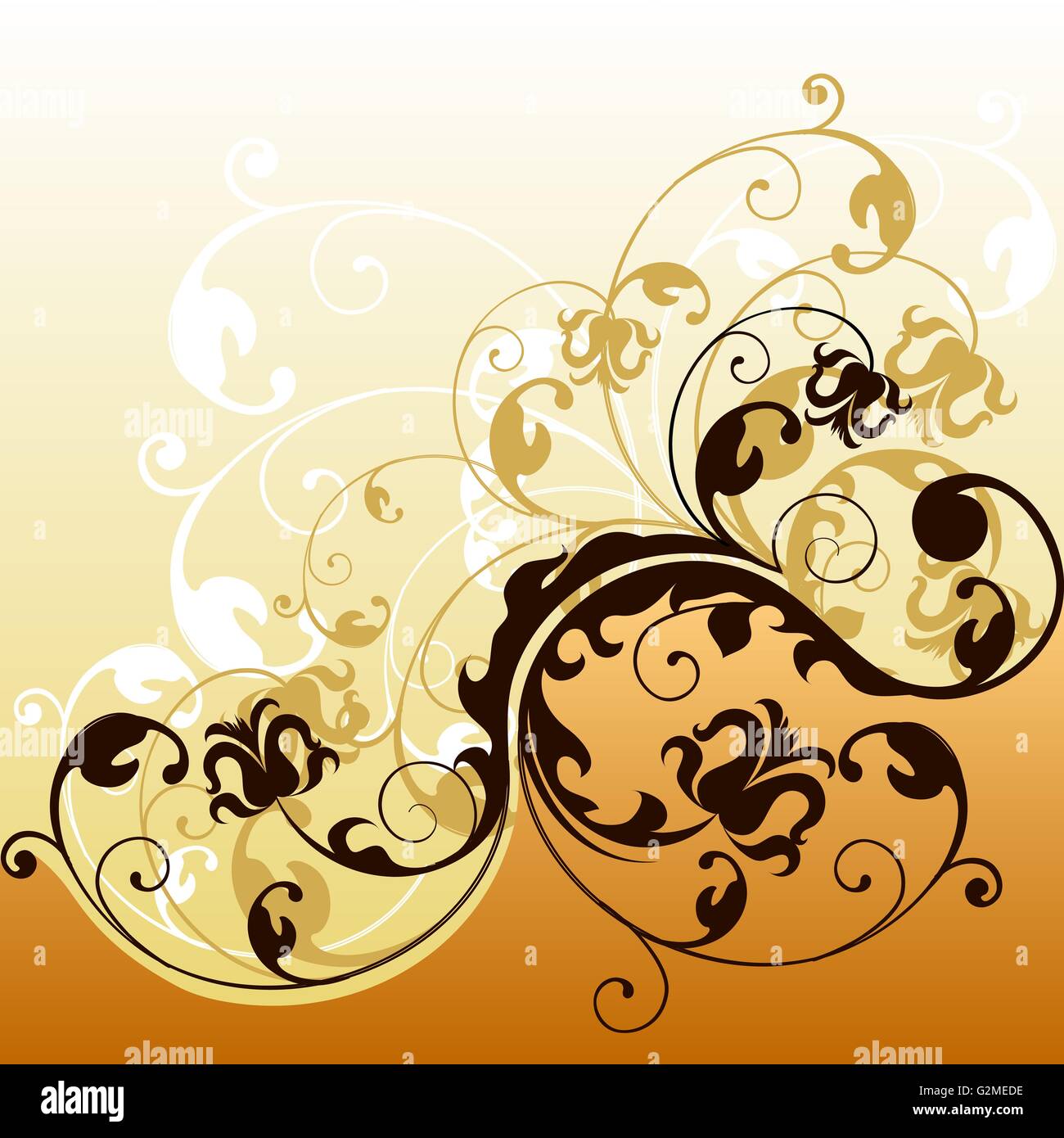 Brown and orange flowers Stock Photo - Alamy