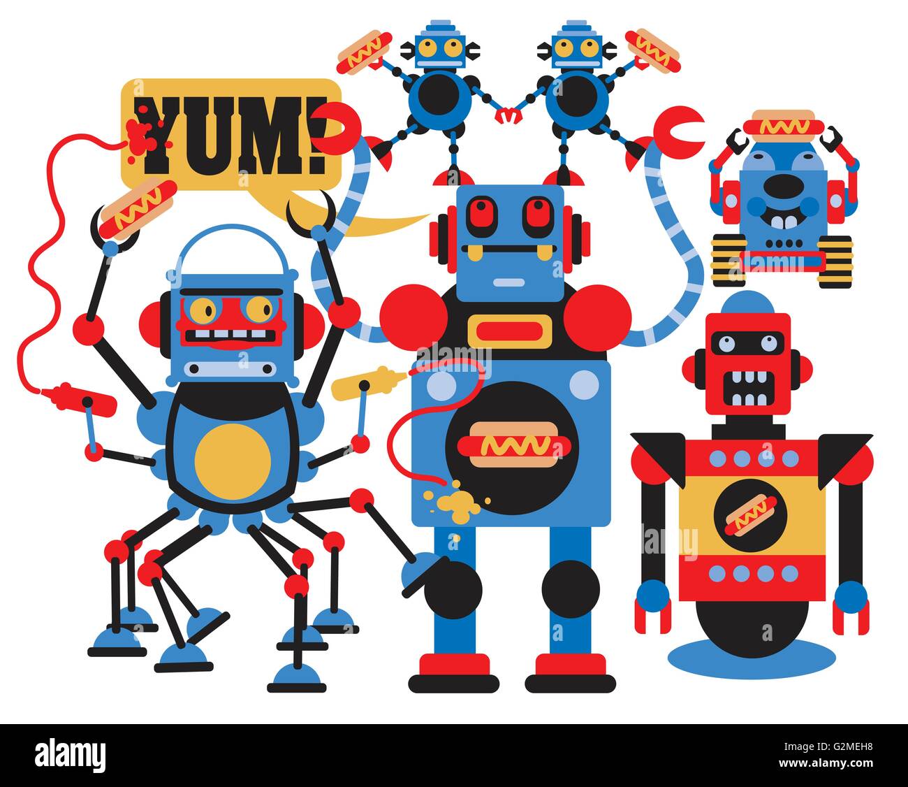 Big and small robots hi-res stock photography and images - Alamy