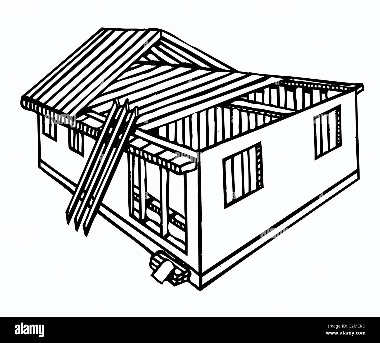 Construction Black And White Border