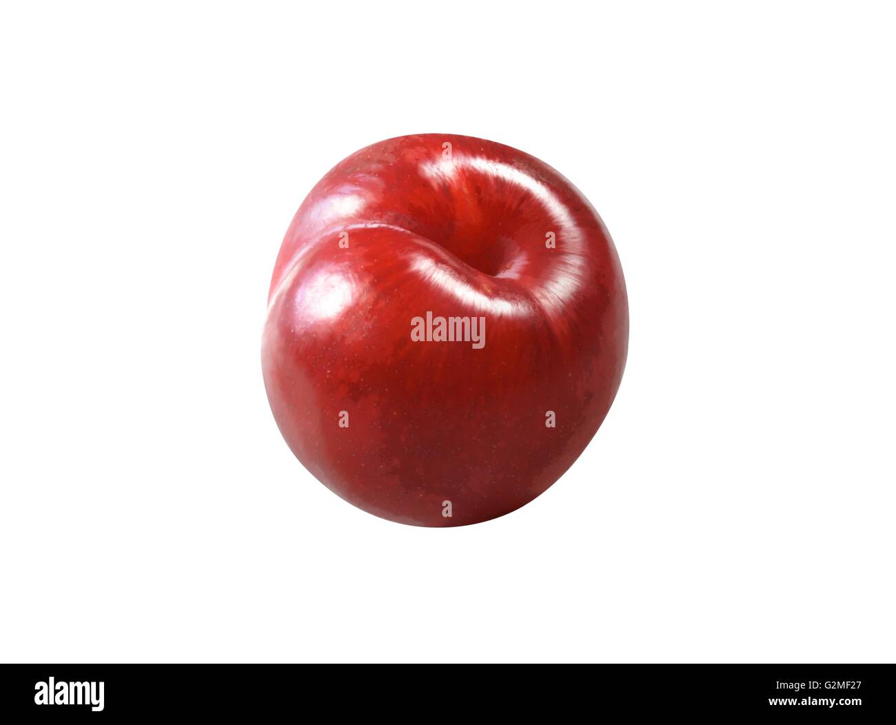 Close up of red apple on white background Stock Photo - Alamy
