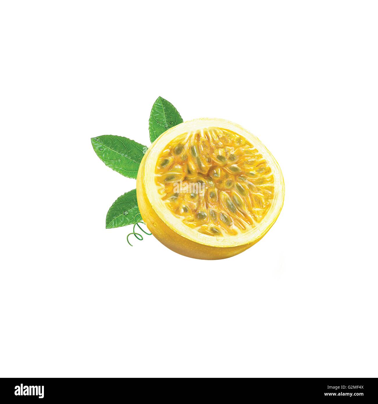 Close up of half of lemon on white background Stock Photo - Alamy