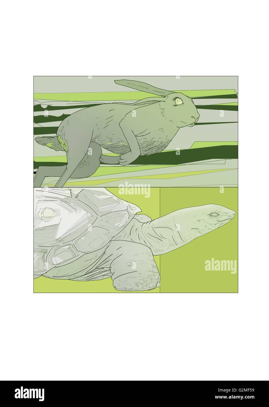 Rabbit and turtle race hi-res stock photography and images - Alamy