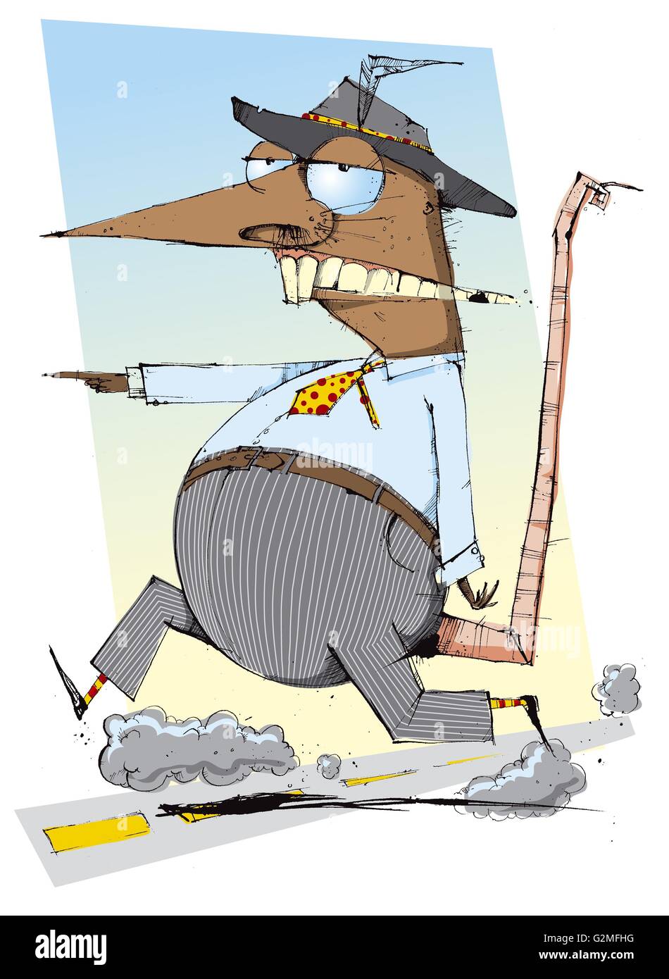 Anthropomorphic rat running along road Stock Photo - Alamy