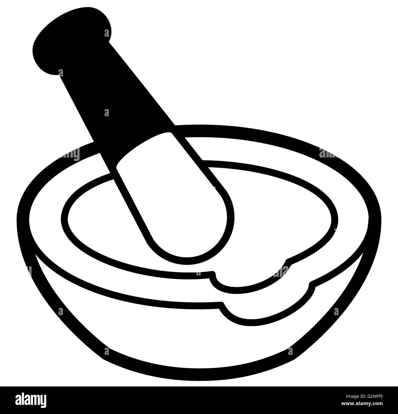 Mortar And Pestle Drawing