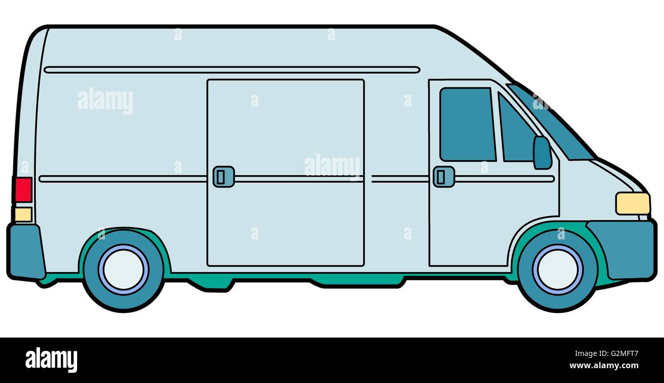 Side view of van Stock Photo - Alamy