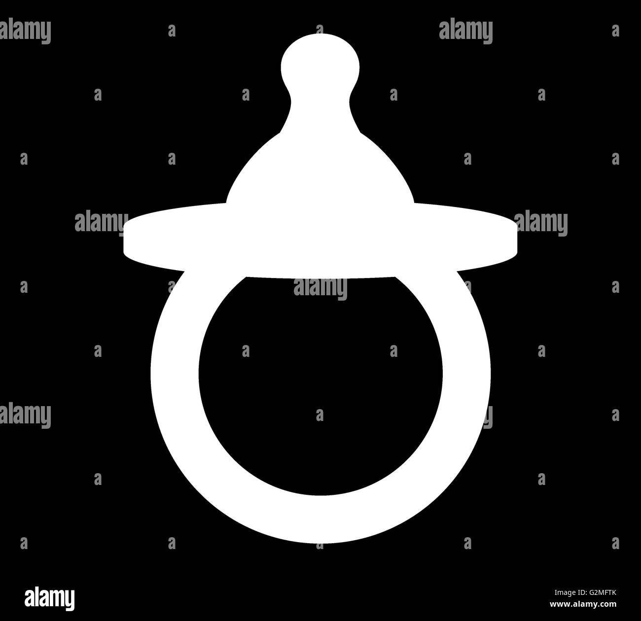Pacifier against black background Stock Photo - Alamy