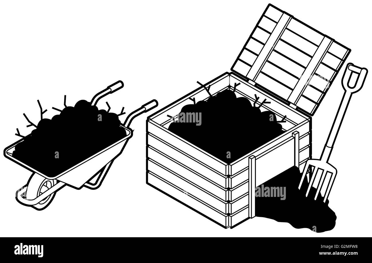 Organic compost Black and White Stock Photos & Images - Alamy