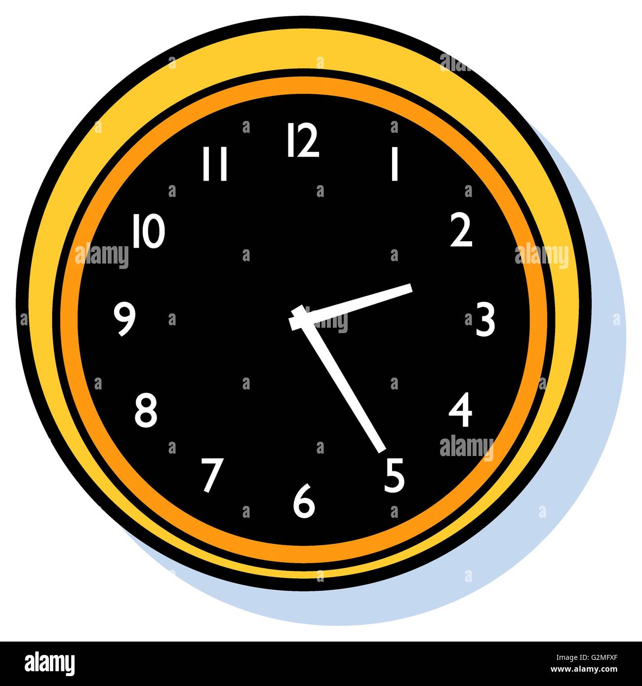 Yellow clock numerals hi-res stock photography and images - Alamy