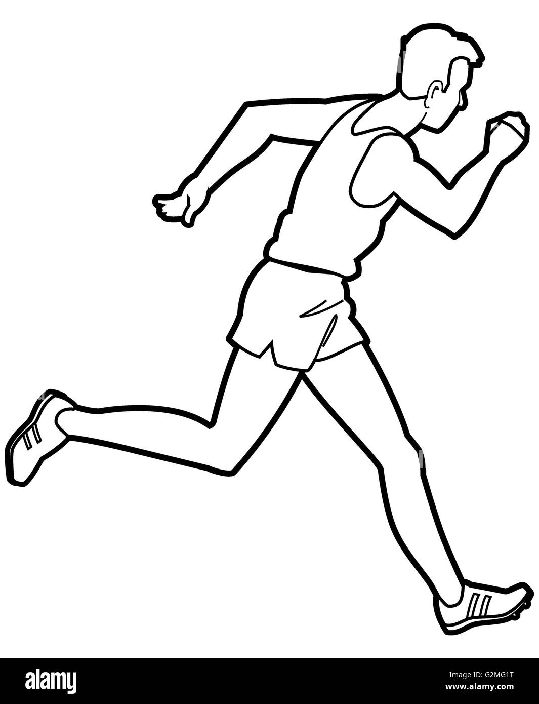 Athlete running Black and White Stock Photos & Images - Alamy