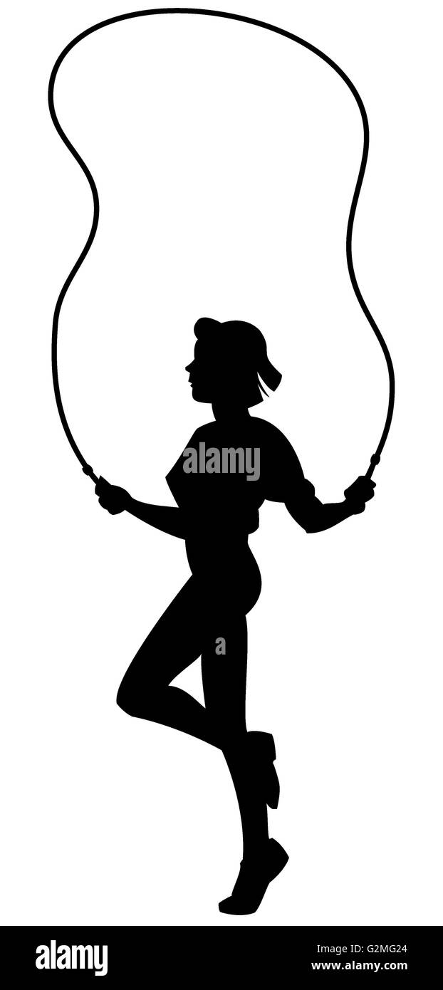 Sporting silhouettes female hi-res stock photography and images - Alamy