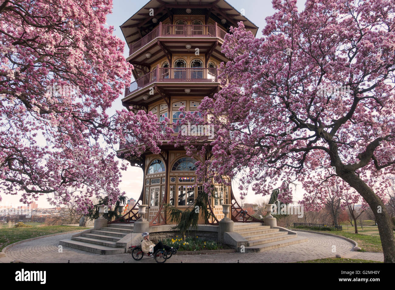 Pagoda observatory in Patterson park Baltimore Stock Photo - Alamy
