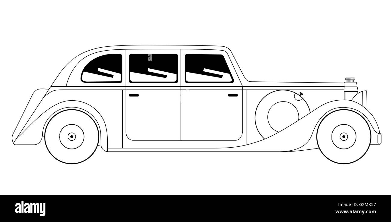 Sedan - vintage model of car Stock Photo - Alamy