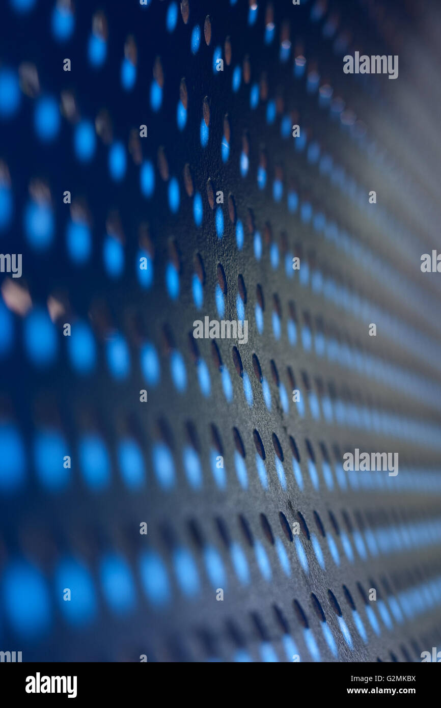 blue background with holes and light dots Stock Photo - Alamy