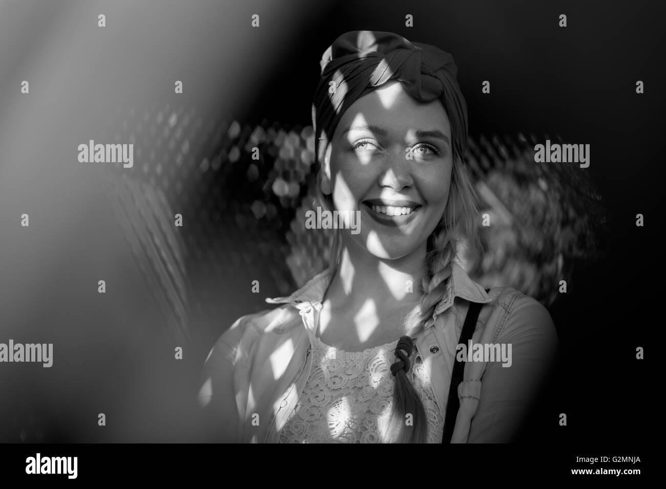 Standing sun light woman Black and White Stock Photos & Images - Alamy