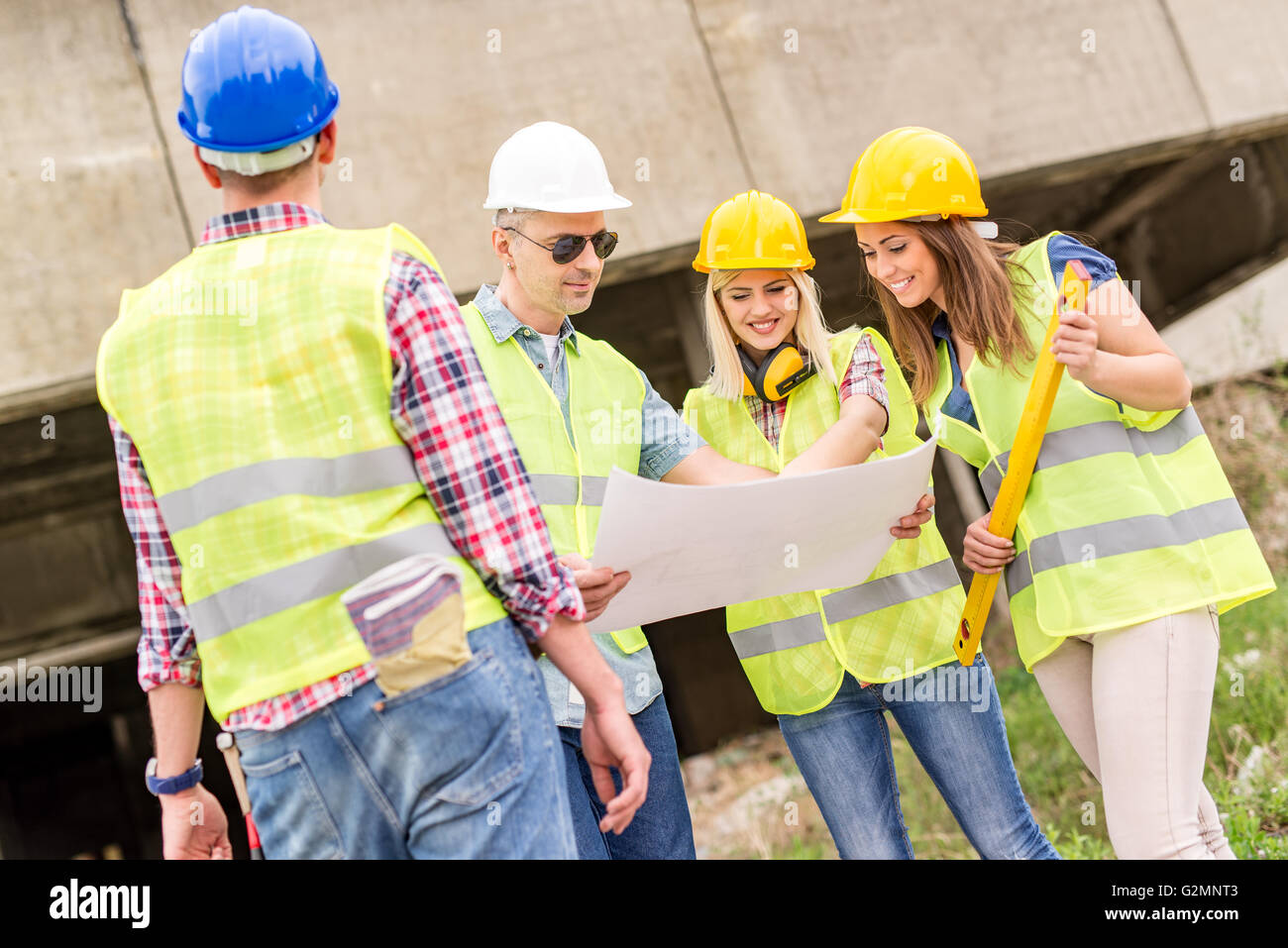 Smiling architect team hi-res stock photography and images - Alamy