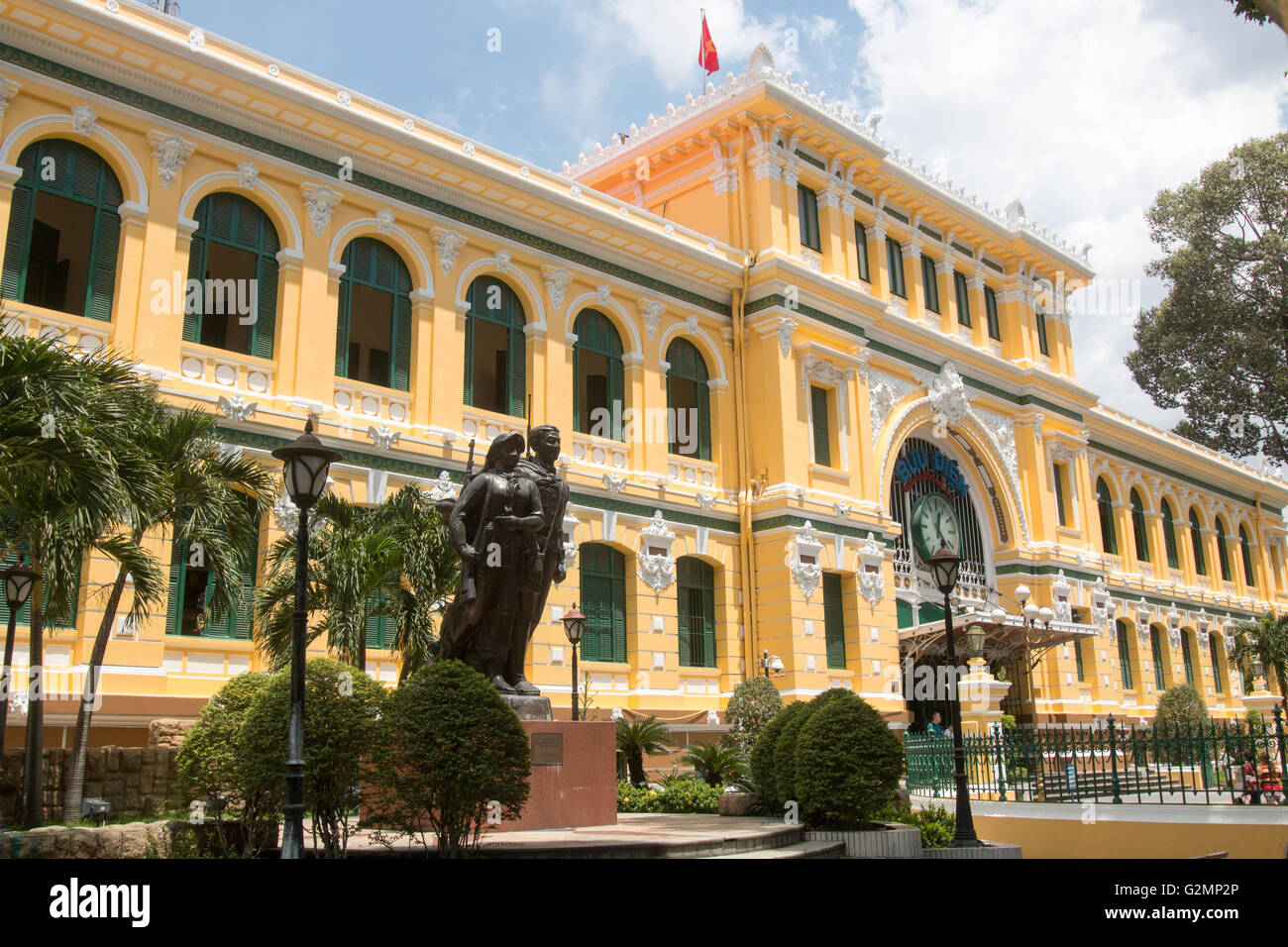 Exterior of the General Post Office building in Ho Chi Minh city ...