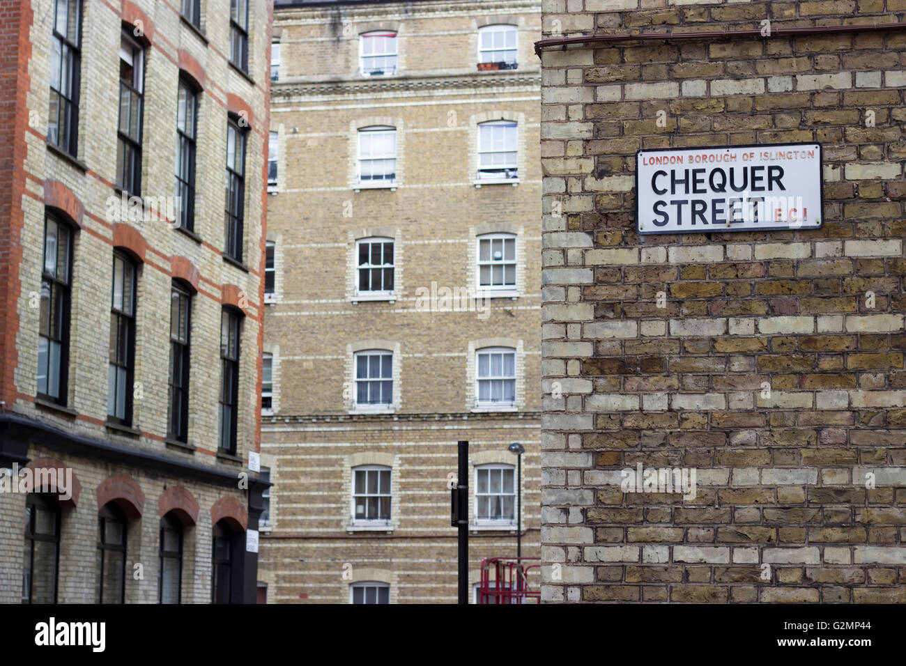 London, England - May 19, 2016: A walk through Checker street in the ...